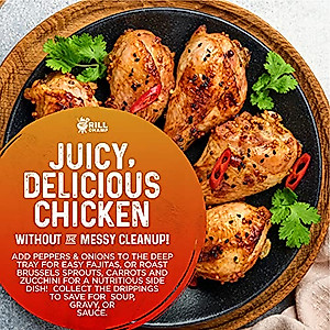 Grill Champ Chicken Leg Rack for Grill, BBQ & Smoker – Stainless Steel Chicken Wing Rack Grill Rack – 14-Slot Chicken Rack for Drumsticks, Wings, Thighs – Chicken Racks for Grilling & Barbecuing