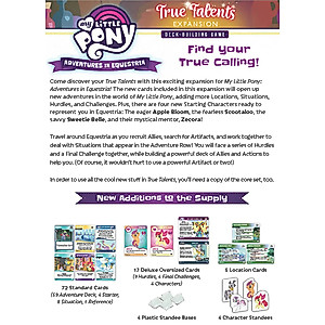 My Little Pony: Adventures in Equestria Deck-Building Game True Talents Expansion - New Characters / Cards/ Challenges & More, Renegade Game Studios, Ages 14+, 1-4 Players, 45-90 Min