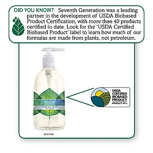 Seventh Generation Hand Wash, Free and Clear, 12 Ounce