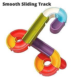 Duck Slide Bath Toys for Kids Ages 4-8, Wall Track Building Set 3+ Year Old, Fun DIY Kit Bathtub Time Birthday Gift for Toddler Boys & Girls (34 PCS)