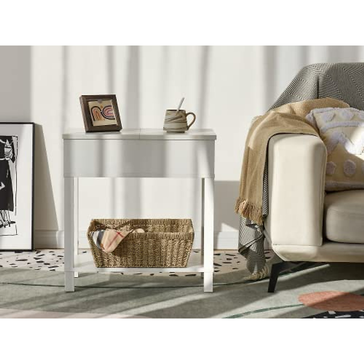 StorageWorks Wicker Baskets, Seagrass Baskets for Organizing, Seagrass Storage Baskets with Built-in Handles, Large, 2 Pack