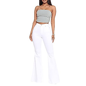 YouSexy Women's Flare Bell Bottom Jeans Destroyed Flare Denim Pants 70s Outfits for Women