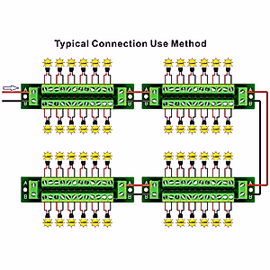 OONO 16 Amp 2x12 Position Terminal Block Distribution Module for AC DC