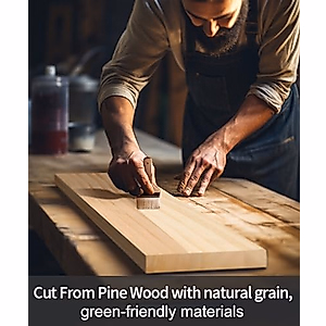 SUMGAR Floating Shelves for Wall Mounted Shelving Unit All Pine Wood 3 Tier Large Shelf for Bedroom Living Room Office Bathroom Home Decoration Storage Plant Photo Display Modern 20in