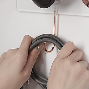 Floatant Wall Mount Hair Dryer Holder Compatible with Dyson Supersonic, Hair dryer holder, Acrylic Attachments Organizer with Hooks for Accessories Nozzles, Wide-Tooth Comb, Diffuser (Transparent)