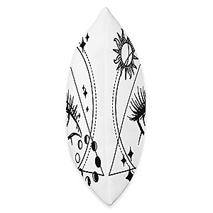 All Knowing Seeing Eye Eyelashes Chakra Ajna Gifts Sun Moon Luna Third Eye Stars Bohemian Masonic All Seeing Throw Pillow, 16x16, Multicolor