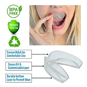 ProDental Thin and Trim Mouth Guard for Grinding Teeth – 3 Pack, Made in USA, Night Guard for Bruxism - Teeth Clenching, Use as Customizable Teeth Whitening Tray