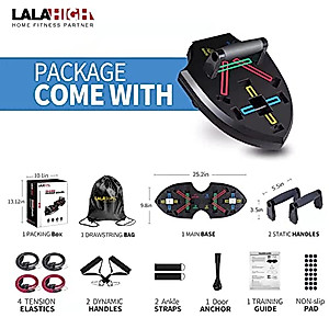 Upgraded Push Up Board: Multi-Functional 20 in 1 Push Up Bar with Resistance Bands, Portable Home Gym, Strength Training Equipment, Push Up Handles for Perfect Pushups, Home Fitness for Men and Women, Gift for Boyfriend