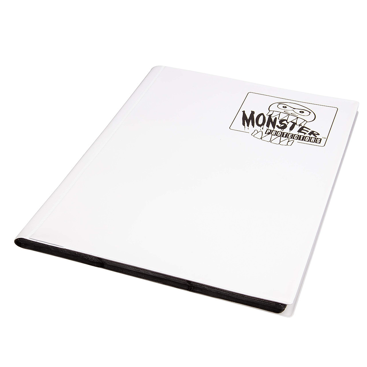 Monster 9 Pocket Trading Card Binder - Matte White Album, Anti-Theft & Anti-Drop TCG Protection w Side Loading Padded Pockets, Double Sided, Holds 360 Cards, For Sports, Gaming, Kpop, Christmas Gift