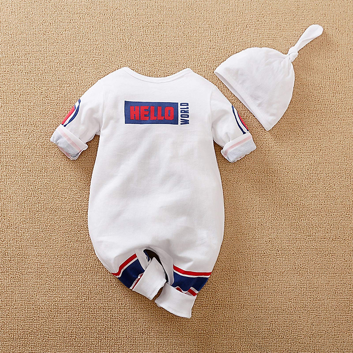 RELABTABY Infant Baby Boy Clothes Astronaut Print Romper Jumpsuit Bodysuits Outfits Onesies Spring and Autumn
