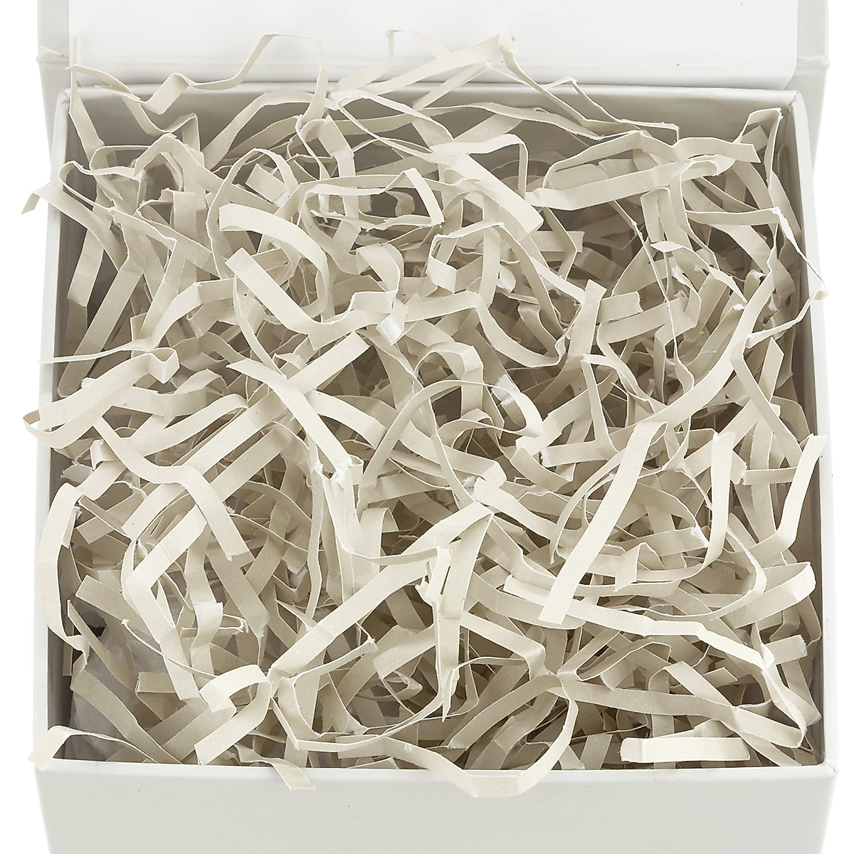 Hallmark 4" Small Gift Box with Bow and Shredded Paper Fill (Off-White) for Weddings, Graduations, Christmas, Bridesmaids Gifts