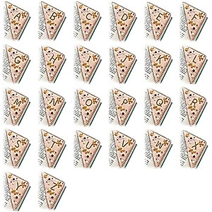 Personalized Hand Embroidered Corner Bookmark, 26 Letters Felt Triangle Corner Page Bookmark Handmade Stitched Book Marker Cute Flower Bookmarks, for Book Lovers Meaningful Gifts