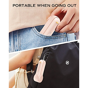 FrSara Portable Handheld Fan Rechargeable, USB Rechargeable Small Pocket Fan, 2000mAh Battery With Power Bank, Upgraded Long Battery Life, Three-Speed, Suitable for Women Outdoors and Travel