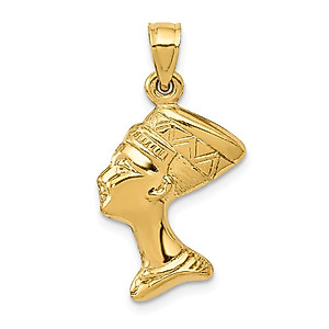 BillyTheTree Jewelry 14K Yellow Gold 3-D Nefertiti Pendant