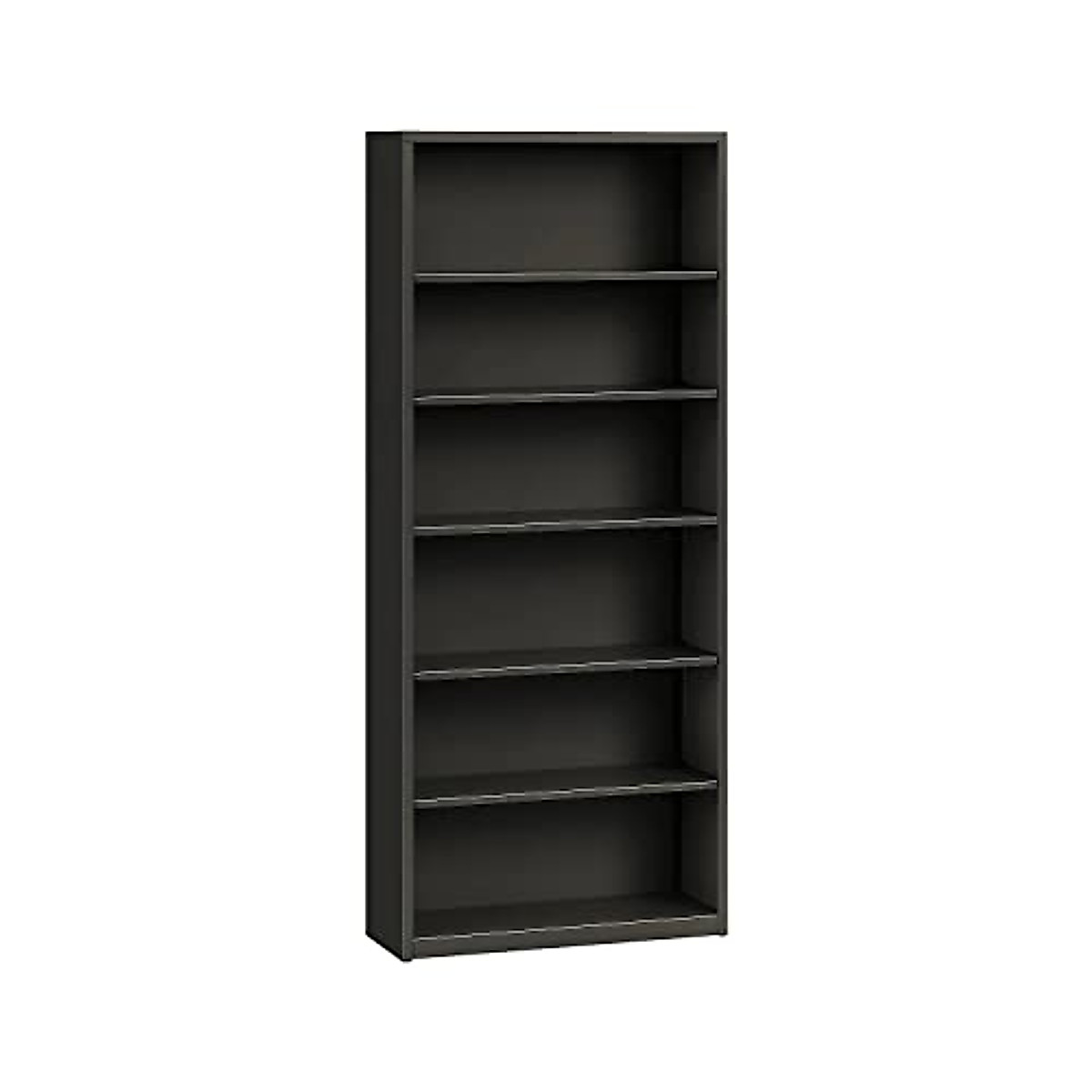 HON S82ABCS Metal Bookcase, Six-Shelf, 34-1/2w x 12-5/8d x 81-1/8h, Charcoal