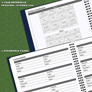 2024-2025 Monthly Planner - Monthly Planner/Calendar 2024-2025, Jul. 2024 - Dec. 2025, 9'' x 11'', 18 Months Planner, Sticky Tabs, Back Pocket - Navy