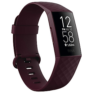 Fitbit Charge 4 Fitness Tracker, Rosewood/Rosewood