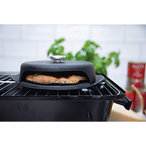 Boska Stainless Steel Pizza Baker - Cast Iron Pizza Pan - For Cooking, Baking, Grilling - Durable, Even-Heating, and Versatile Kitchen Cookware - Dual Handle Pan