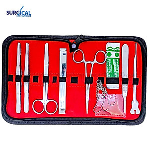 SURGICAL ONLINE 11 pcs Anatomy Student Dissection Kit Biology Lab Anatomy Medical Student Dissecting Dissection Kit Set with Scalpel