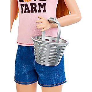 Barbie Chicken Farmer Doll, Red-Haired, and Playset with Henhouse, 3 Chickens, 2 Chicks and More, Career-Themed Toy for 3 to 7 Year Olds (Amazon Exclusive)