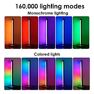 ANSCHE Smart LED Light Bars, Dimmable RGB Flow Light Bars 16 Million Colors TV Backlights, APP Remote Control and Music Sync Gaming Lights for PC, Room Mood Light-2PCS