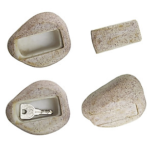 Memeyou Fake Rock Key Hider Decoration Safe Holder For Outdoor Yard Garden Large Size Design Hide A House Spare Key Lock Box For Outside