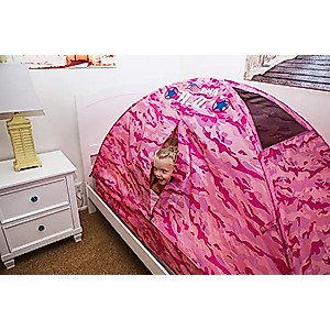 Pacific Play Tents 19781 Kids Pink Camo Bed Tent Playhouse - Twin Size
