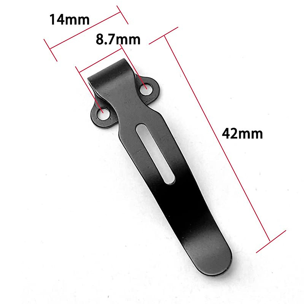 TorSor 2 Pack Deep Carry Pocket Clip Stainless Steel Folding Knife Back Clips for Knife 515 535 Series Practical Waist 2 Hole Support Stand Grip DIY Outdoor Accessories Tool