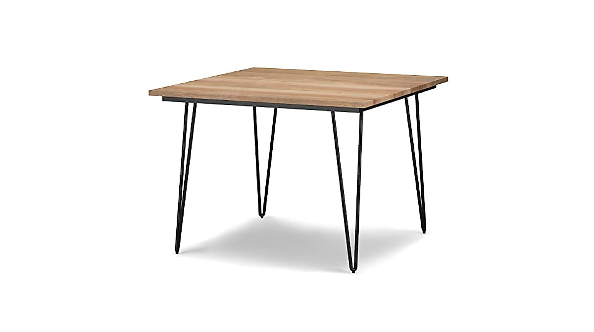 SIMPLIHOME Hunter Solid Mango Wood Dining Table - Industrial Style