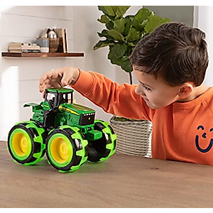 John Deere Tractor - Monster Treads Lightning Wheels - Motion Activated Light Up Monster Truck Toy - John Deere Tractor Toys - Monster Trucks for Boys and Girls - Ages 3 Years and Up