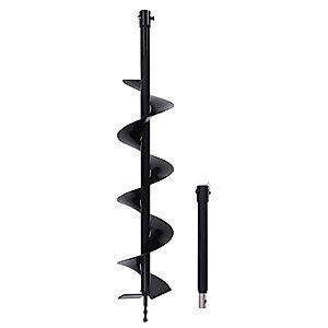 DYRABREST Auger Drill Bit 6 inch Garden Plant Flower Bulb Auger Spiral Hole Drill for Post Holes Replacement Earth Digger Planting Drill