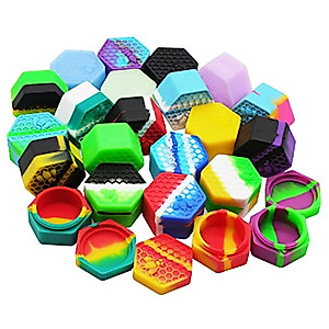 KUVIS 26ml Hexagon Silicone Containers Food Storage Jars Non-stick Multi-use Box (15)