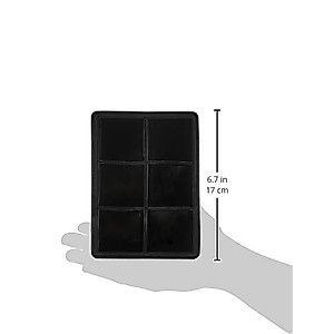 AmazonCommercial Silicone Ice Cube Tray - Set of 2 with (1) Spherical mold and (1) Square mold