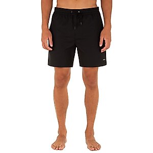 Hurley Men's One and Only 17" Volley Board Shorts, Black, X-Large