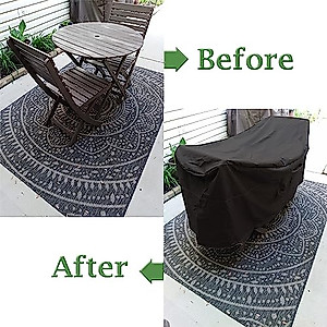 3 Piece Bar Height Outdoor Dining Set Cover Waterproof Heavy Duty Patio Bistro Table and Chairs Cover, 69" L x 32" W x 46" H