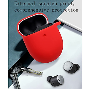 Carring Case for Google Pixel Buds Pro (2022 Hybrid Active Noise Cancelling Earbuds,Premium Soft Skin Cover Shock-Absorbing, Protective Finder Case with 2 Keychain Mint Green+Sky Blue