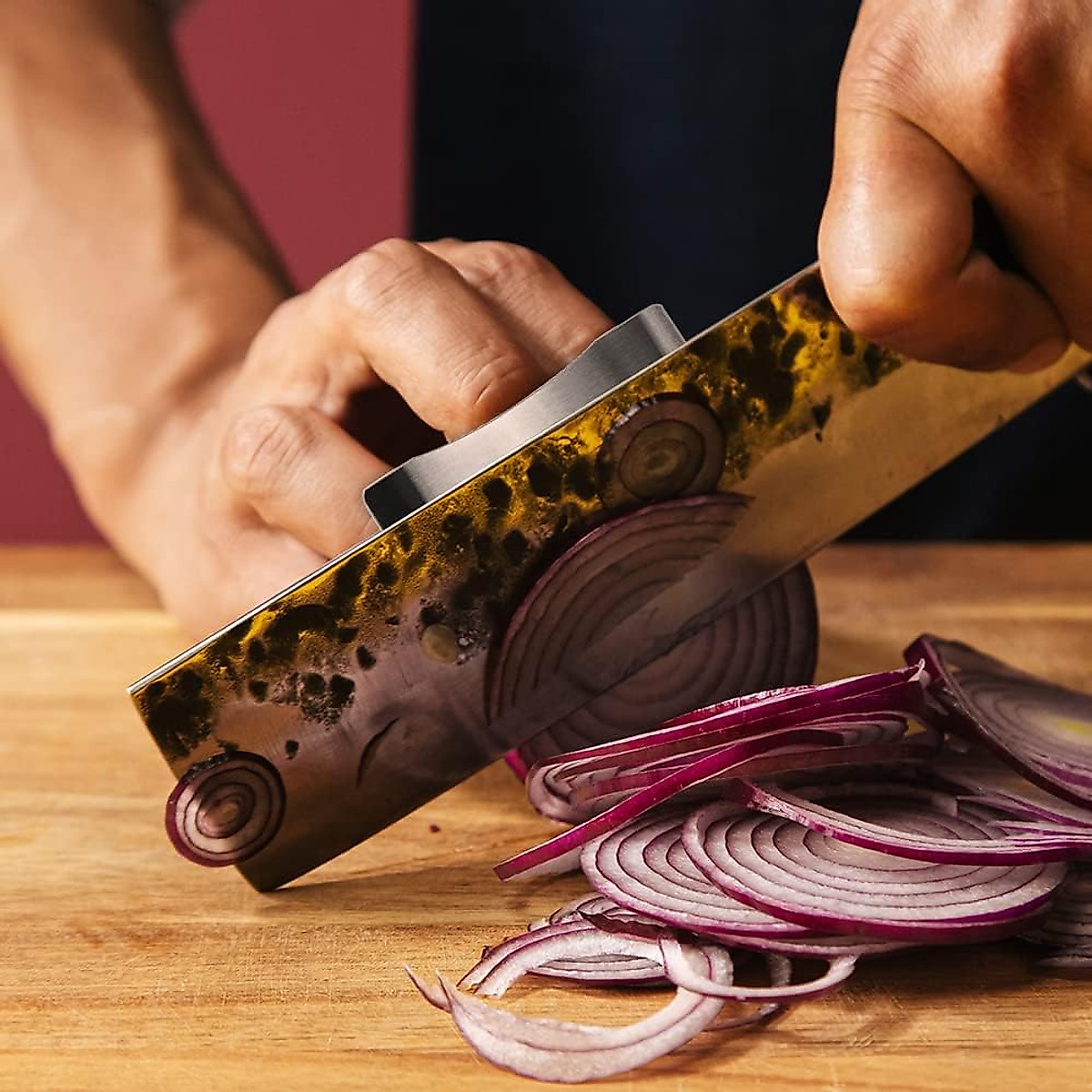 2Pcs Stainless Steel Finger Guard, 2023 New Finger Protector for Cutting Food, Premium Slicing Tool Finger Protectors when Cutting, Slicing, Dicing, Chopping Vegatables Kitchen Knives and Accessories