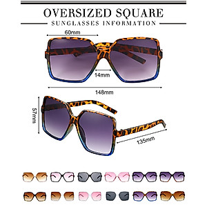 Coume 12 Pairs Square Oversized Sunglasses Shades Retro Square Sunglasses for Women Men Trendy Sunglasses Y2k Sunglasses