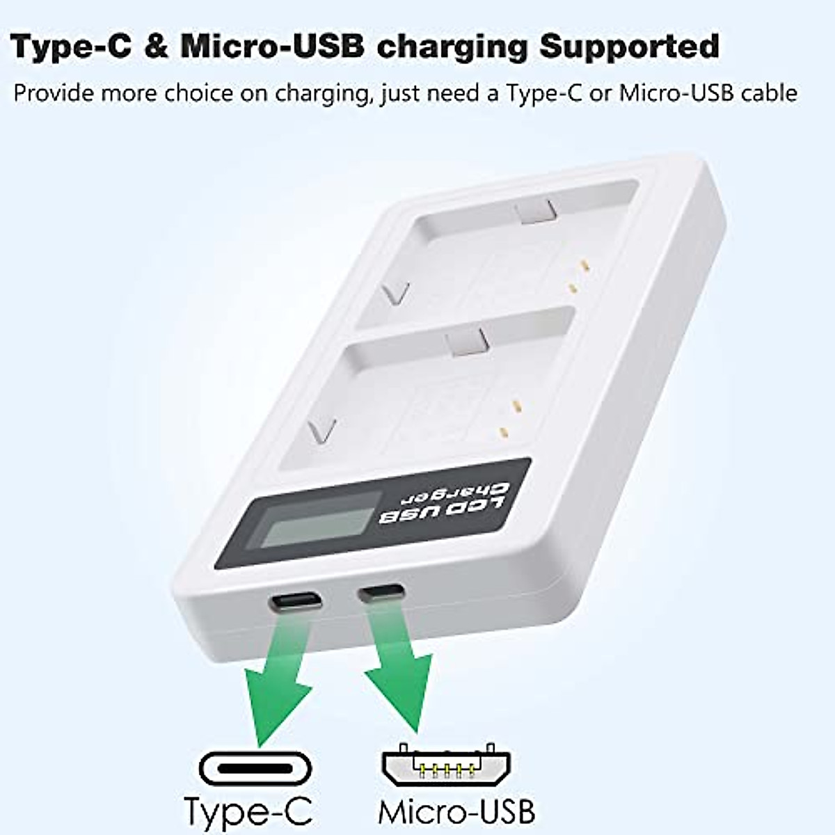 2-Pack Rechargeable Battery for Arlo Pro / Arlo Pro 2 Camera, Battery Charger Station Compatible with Arlo pro / Arlo pro 2 Replacement Batteries VMA400 [7.2V/2440mAh/17.57Wh]