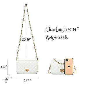 HAKSIM Women Shoulder Bag Quilted Crossbody Purse Designer Lattice Leather Chain Bag