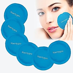 Reusable Ice Packs, 6 Pack Small Gel Ice Pack for Injuries, Soft kids Cold Pack, Hot and Cold Compress, Round Ice Pack for Face Knee Shoulder Ankle Pain Relief, Wisdom Teeth, Breastfeeding, Sinus Pain