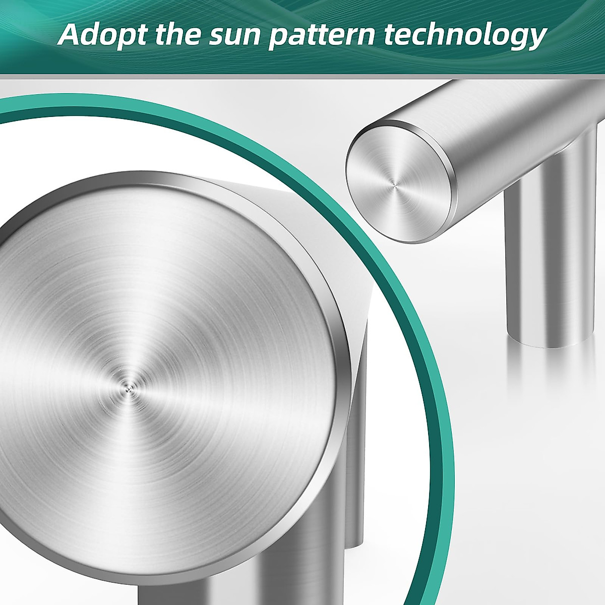 NISUOIEN 30 Pack 5" Cabinet Handles Pulls Brushed Nickel Kitchen Drawer Pulls Stainless Steel(5" Length, 3" Hole Center)