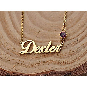 GR35Z9 Personalized Birthstone Name Necklace for Women Cobi