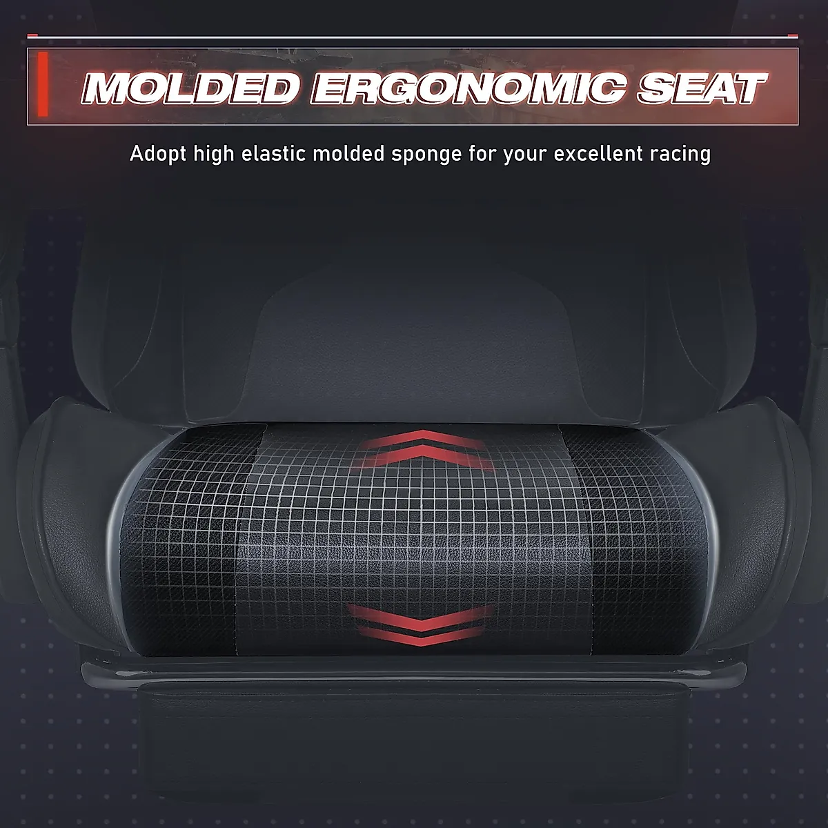 Furmax Gaming Chair, Video Game Chair with Footrest and Massage Lumbar Support, Swivel Seat Height Adjustable Computer Chair with Headrest, Racing E-Sport Gamer Chair (Black)