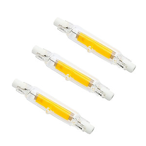 Yecherate 78mm 5W R7S LED Bulb (3 Pack) 50W Halogen Equivalent 78mm J-Type 5W 120V R7S Base 6000K Cool White J Type T3 78mm Double Ended Flood Light Bulbs 360°Beam Angle Landscape Lights