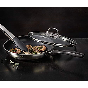 Rösle Elegance Stainless Steel Frying Pan, 9.5-inch, Stainless