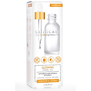 SpaScriptions Clinicals Glowing Facial Oil with Ferulic Acid, Vitamin C, and Vitamin E to Brighten, Soothe and Smooth your Skin to a Youthful Glow
