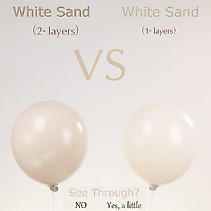 Kozee Double-Stuffed white sand Balloons Different sizes 63 PACK 18+12+10+5 inch beige Balloon Garland kit For Wedding Birthday baby shower anniversary decorations