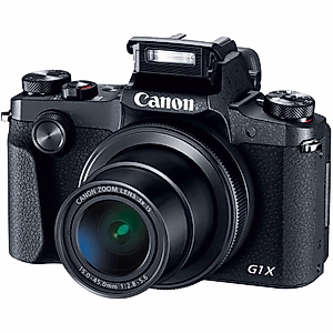 Canon PowerShot G1 X Mark III Digital Camera (2208C001) + 64GB Memory Card + NB13L Battery + Corel Photo Software + Charger + Card Reader + Deluxe Soft Bag + Flex Tripod + More (Renewed)