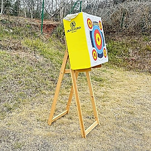 KAINOKAI Wooden Archery Target Stand for Point Bag Archery Target Straw Archery Target